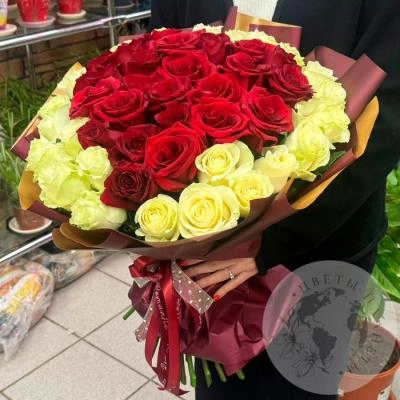 Букет из 51 эквадорской розы купить недорого в Москве с быстрой ...